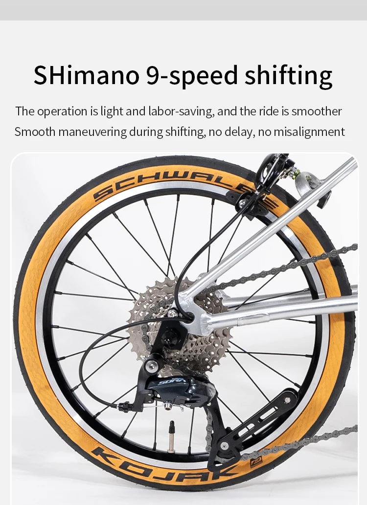 CRANSTON S9 Aluminum Alloy Frame 16 Inch 9 Speed Tri-fold Bicycle S /Y ...