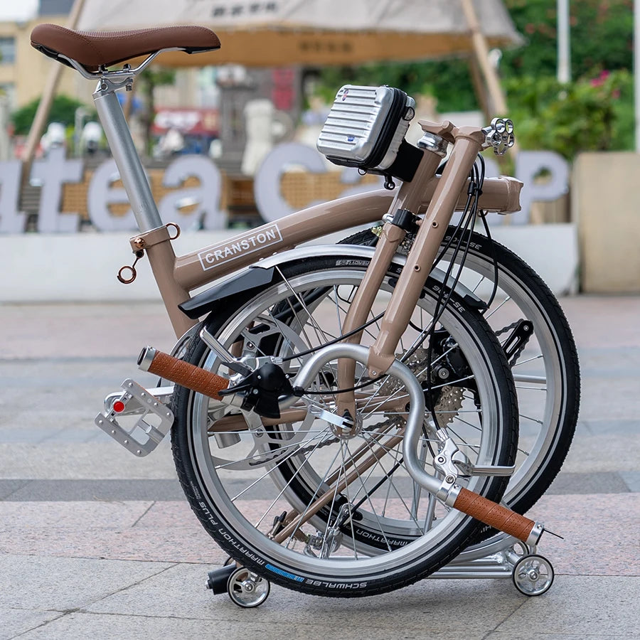 CRANSTON 16Inch 9 Speed Tri Fold Frame Folding Bicycle M handle Chrome ...